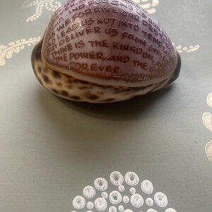 Vintage Seashell With the Lords Prayer Embossed. 3.5 X 2.5 Inches. A ...
