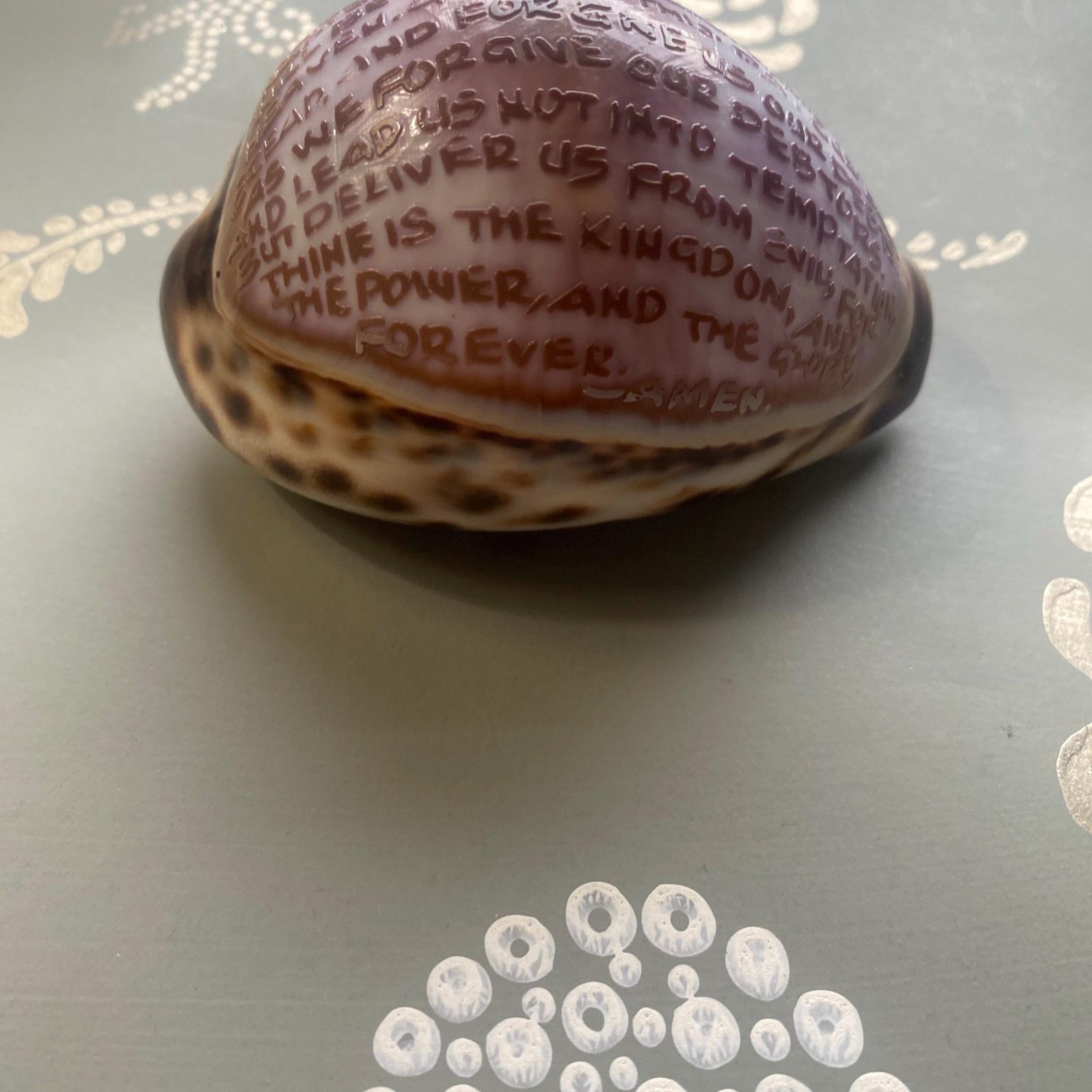 Vintage Seashell With the Lords Prayer Embossed. 3.5 X 2.5 Inches. A ...