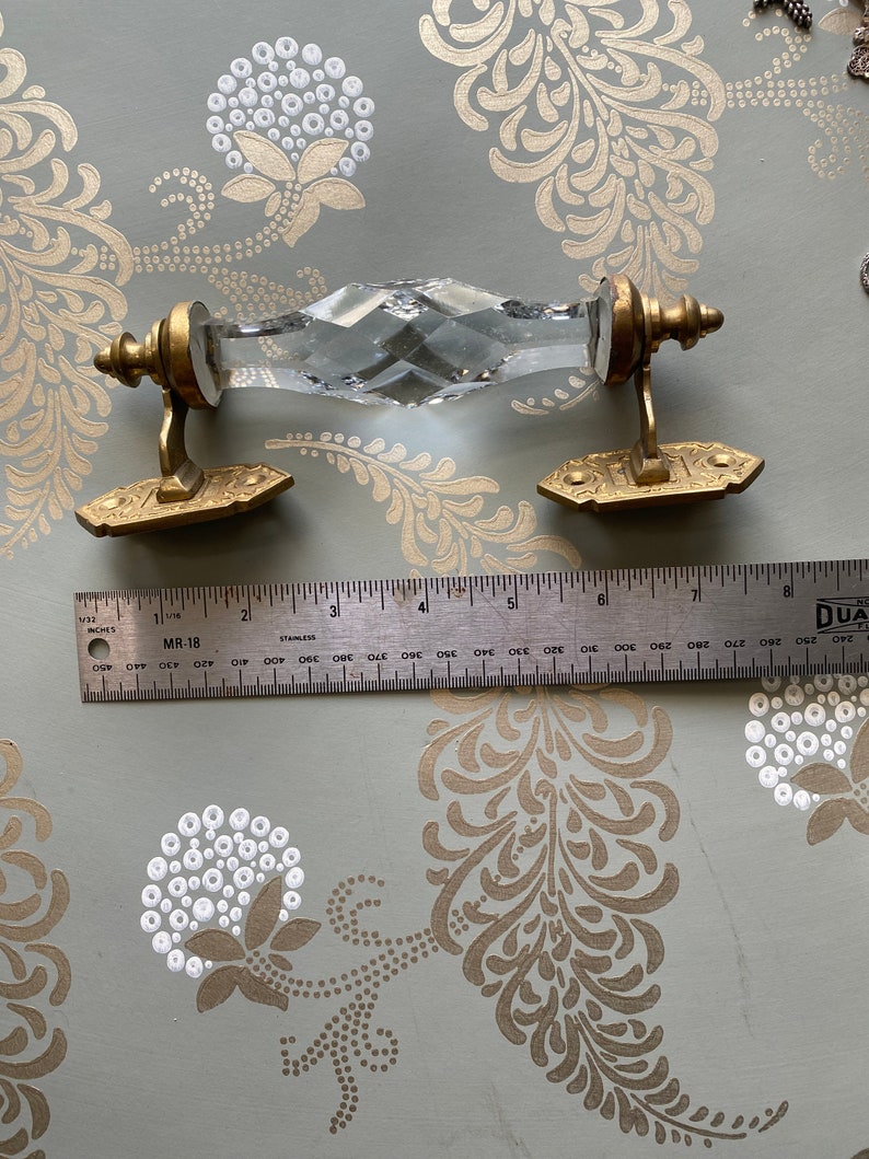 Gorgeous Victorian Drawer Pull Made Out of Cut Glass. This is an ...