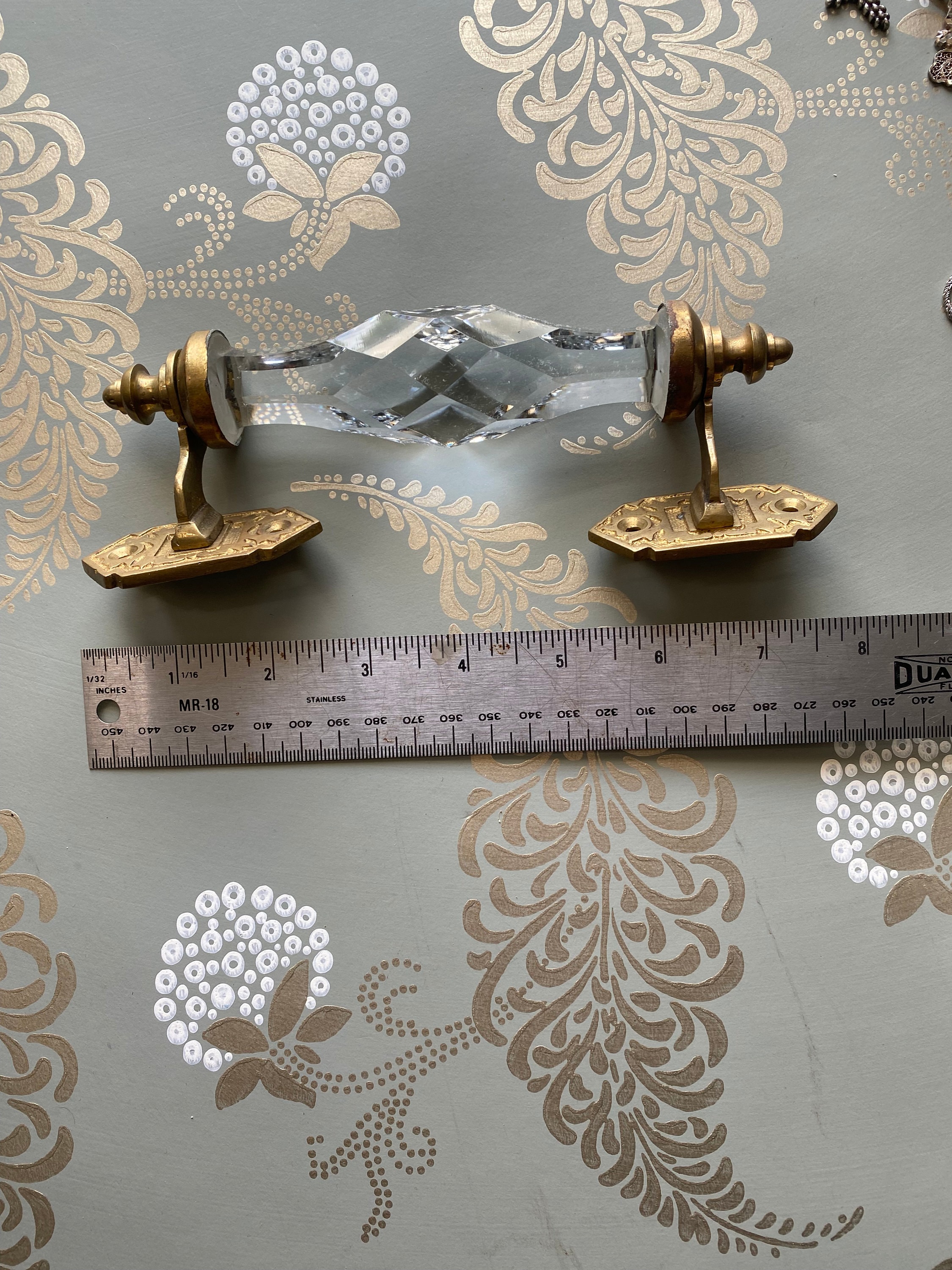 Gorgeous Victorian Drawer Pull Made Out of Cut Glass. This is an ...