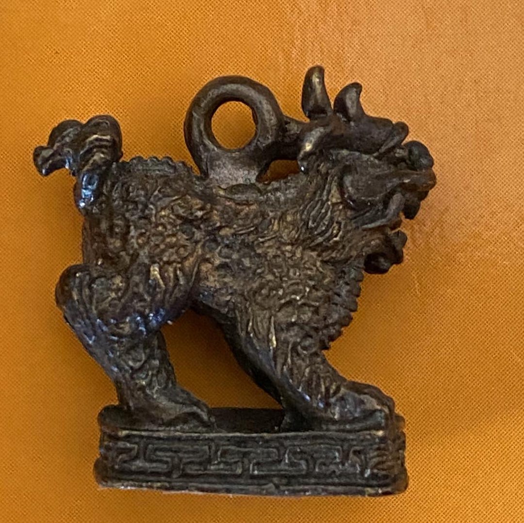 Small Amulet Dragon Pixiu Pi Yao Piyao -feng Shui Figurine Thai ...