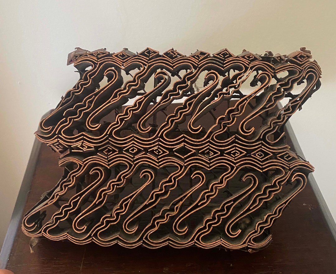 Antique Copper Textile Batik Tjap Cloth Stamp - Etsy