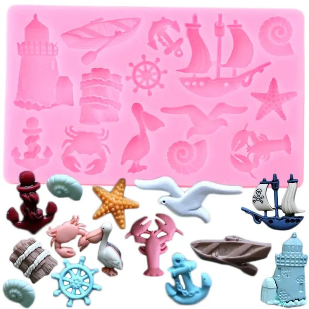Ocean World Mold. Mini Ocean LIFE Silicone Sea Life Food Grade Mold ...