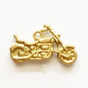 BIKERS Charms. 2pc, Motorcycle Charm, Pendant. 2 Silver Double Side ...