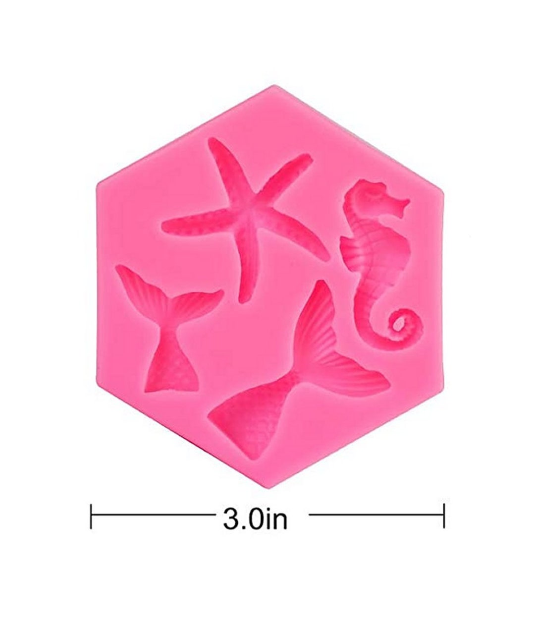 Mini Ocean LIFE Silicone Mold 3. Sea Life Food Grade Push Mold ...