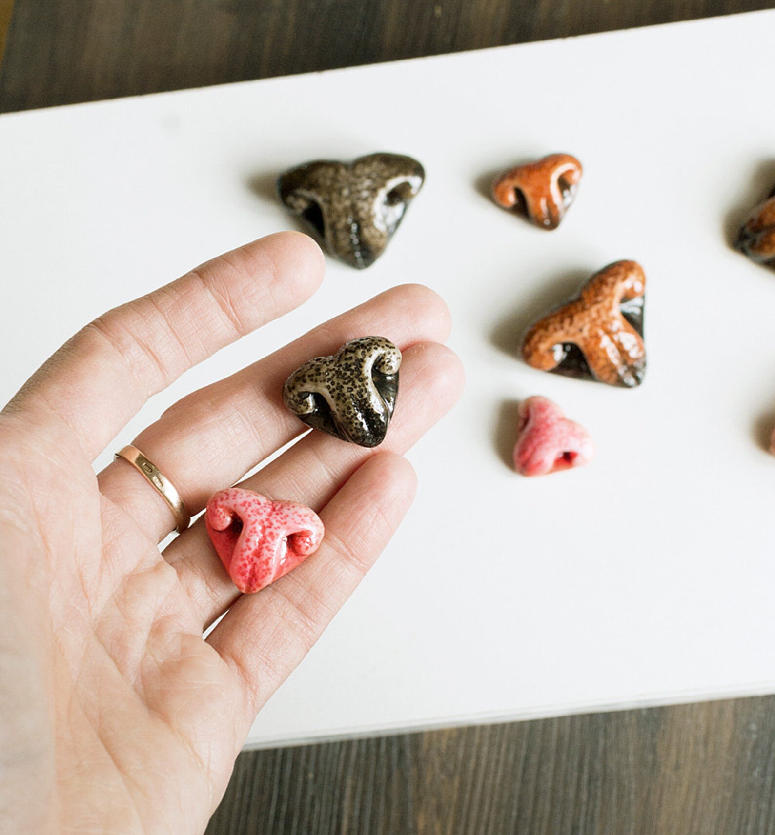 Tiny Brooch Cat Nose Heart Tiny Pin for Cat Lovers - Etsy