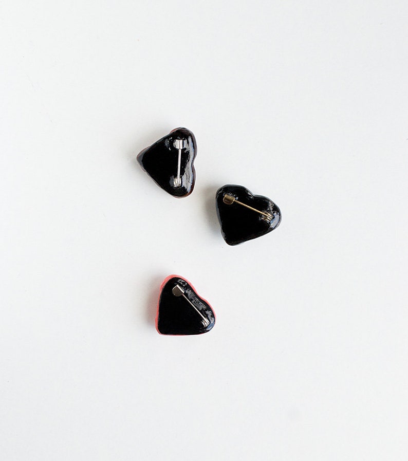 Tiny Brooch Cat Nose Heart Tiny Pin for Cat Lovers - Etsy