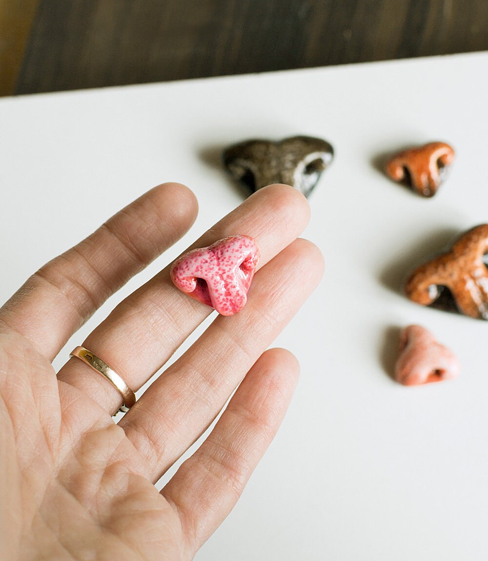 Tiny Brooch Cat Nose Heart Tiny Pin for Cat Lovers - Etsy