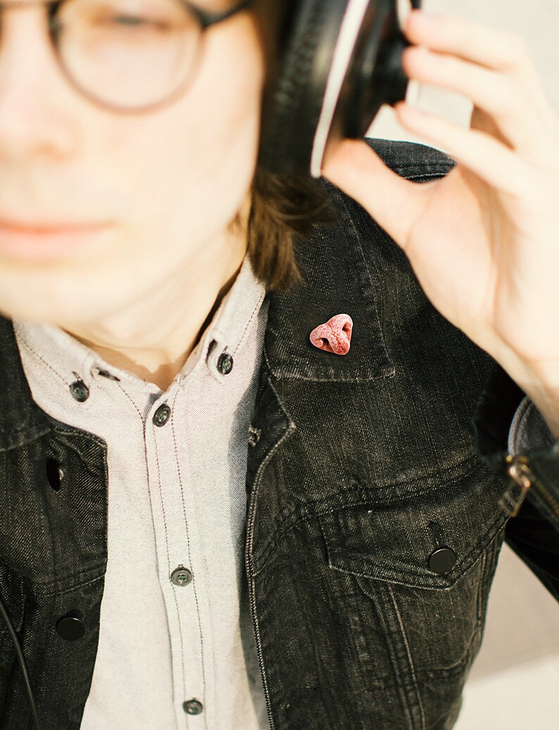 Tiny Brooch Cat Nose Heart Tiny Pin for Cat Lovers - Etsy