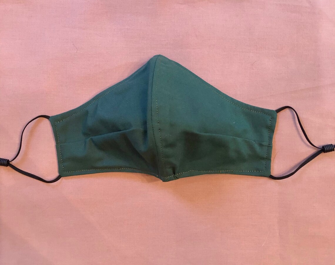 Green Face Mask Solid Color - Etsy