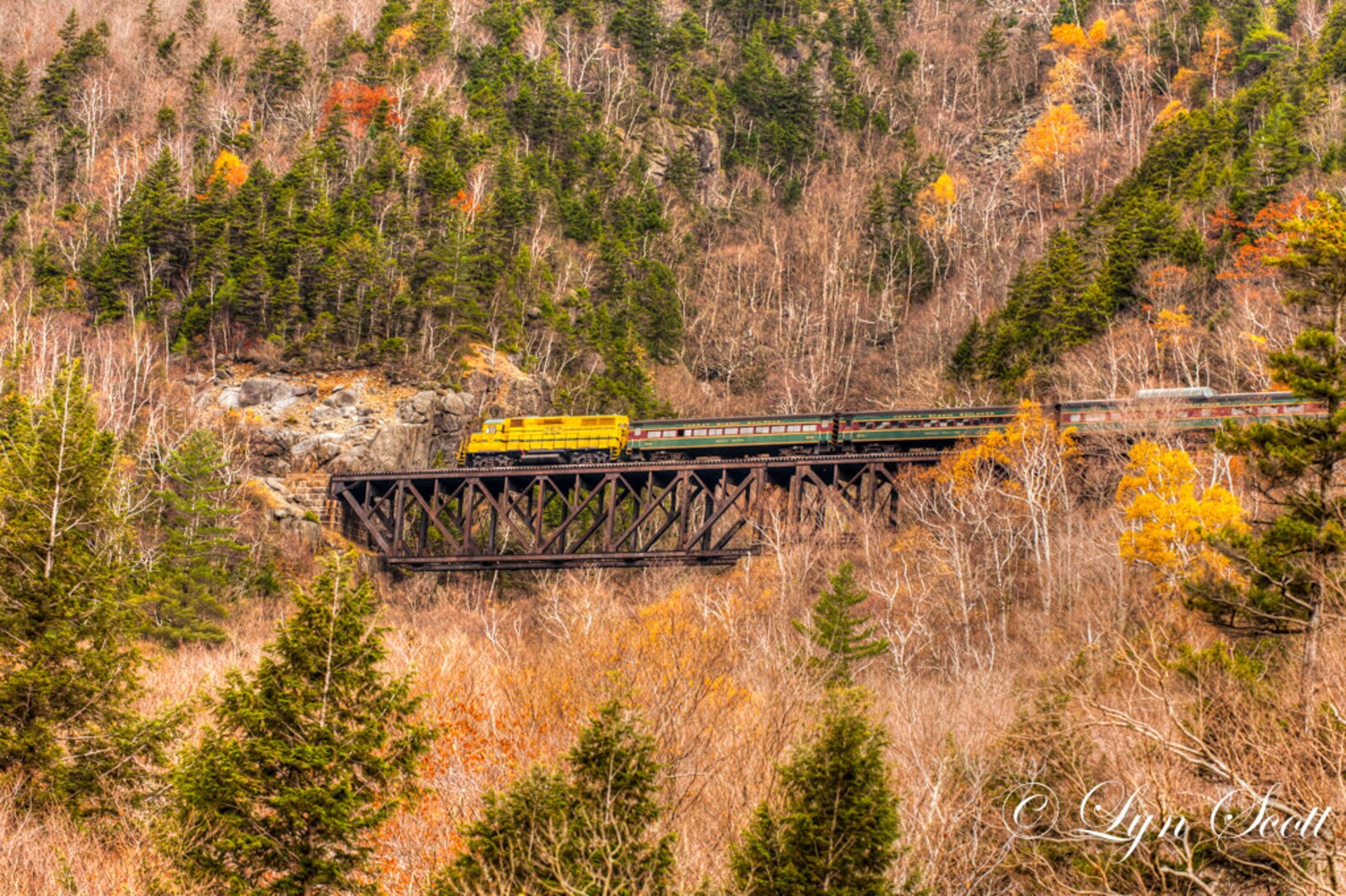Train and Trestle, Landscape Photography, Fall, Autumn, Conway, Fine ...