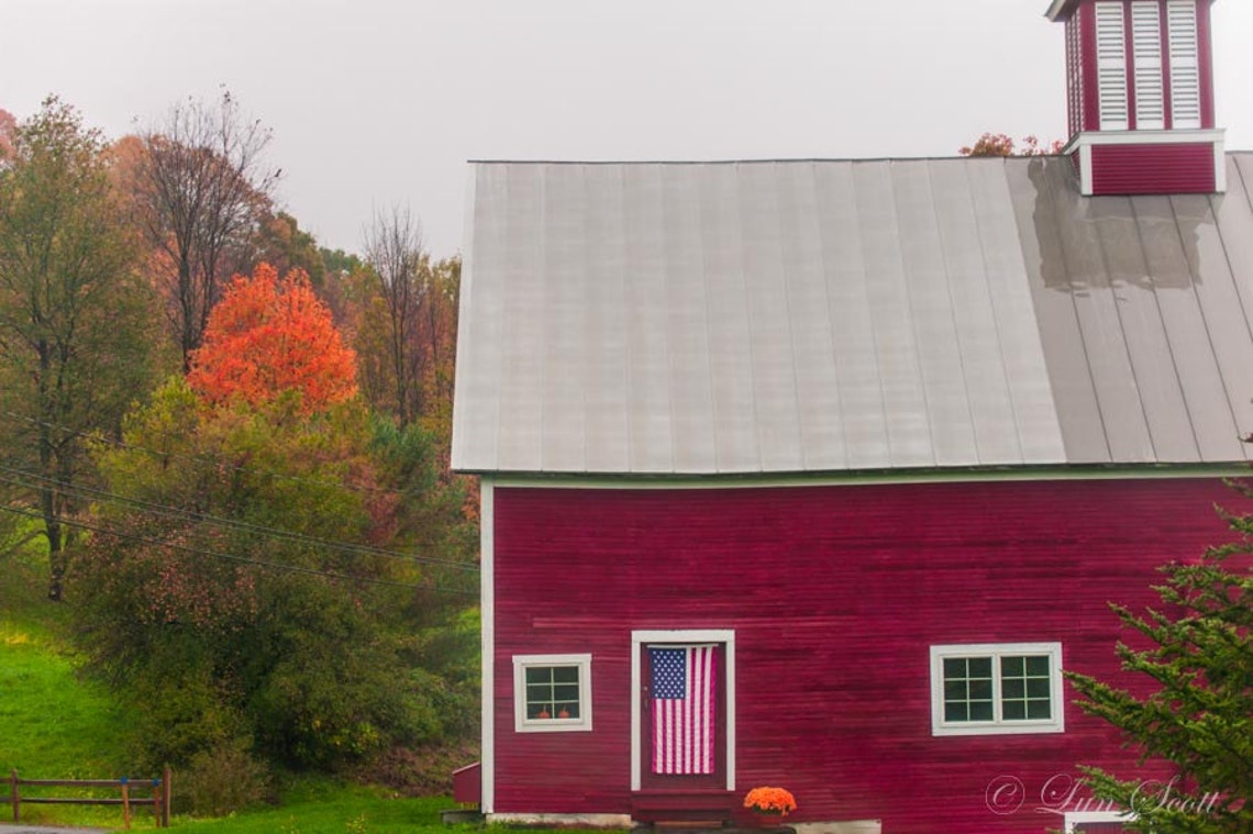 The Red House Flag Nature Photography, Landscape Photography, Fall ...