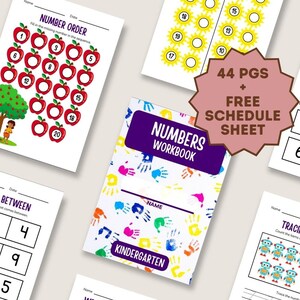 Kindergarten Workbook DIGITAL Numbers Learning Toddlers Educational Fun ...