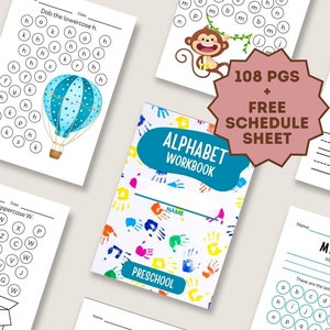 Preschool Workbook DIGITAL Alphabet Learning Toddlers Educational Fun ...