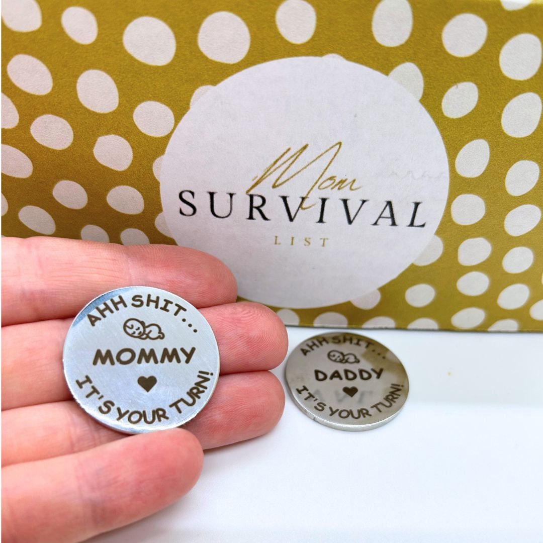 New Baby Gift for Dad Mom Decision Coin Funny New Parent Pregnancy Gift ...