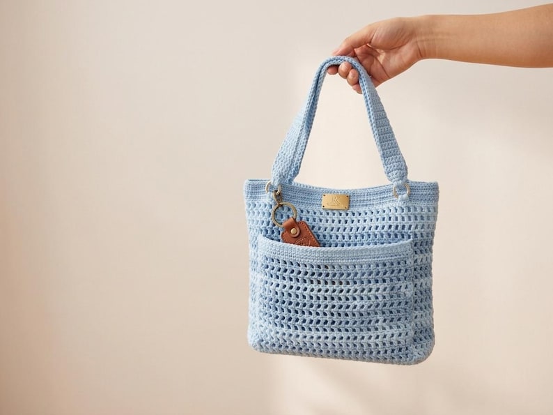 Beginner Crochet Tote Bag Pattern, Sturdy Market Shoulder Bag PDF - Etsy