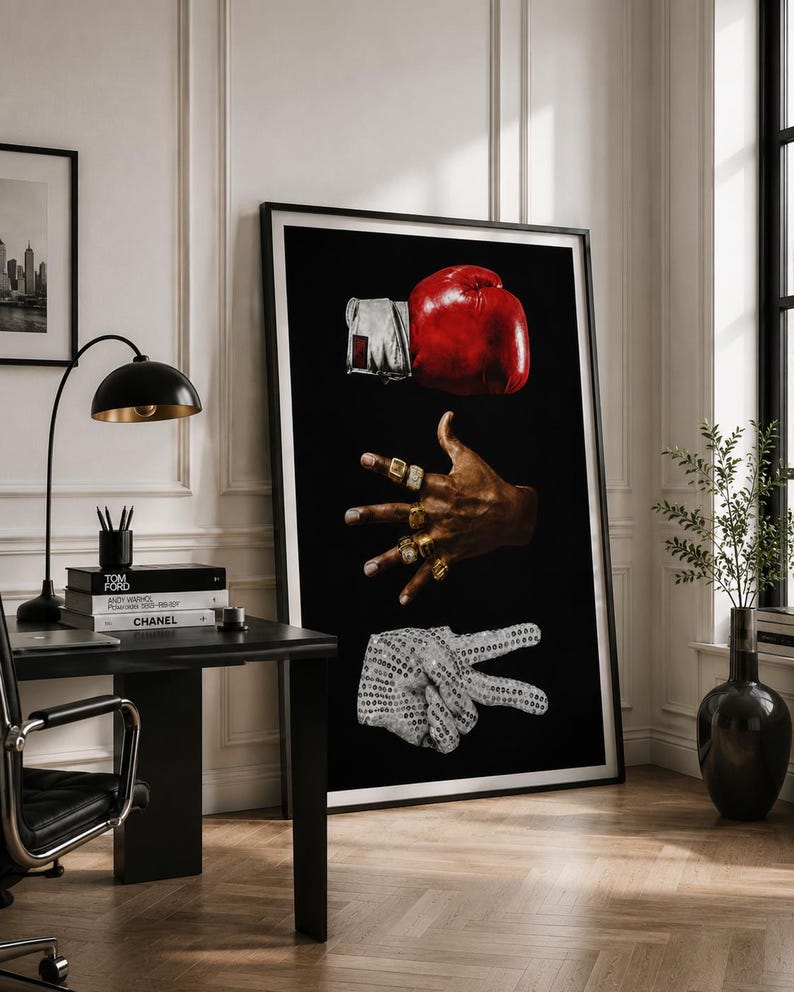 Championship Boxing Glove Poster | Luxury Sports Wall Art, Winner ...
