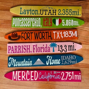 Custom Destination Mile Marker Signs – Personalized Just for You! - Etsy