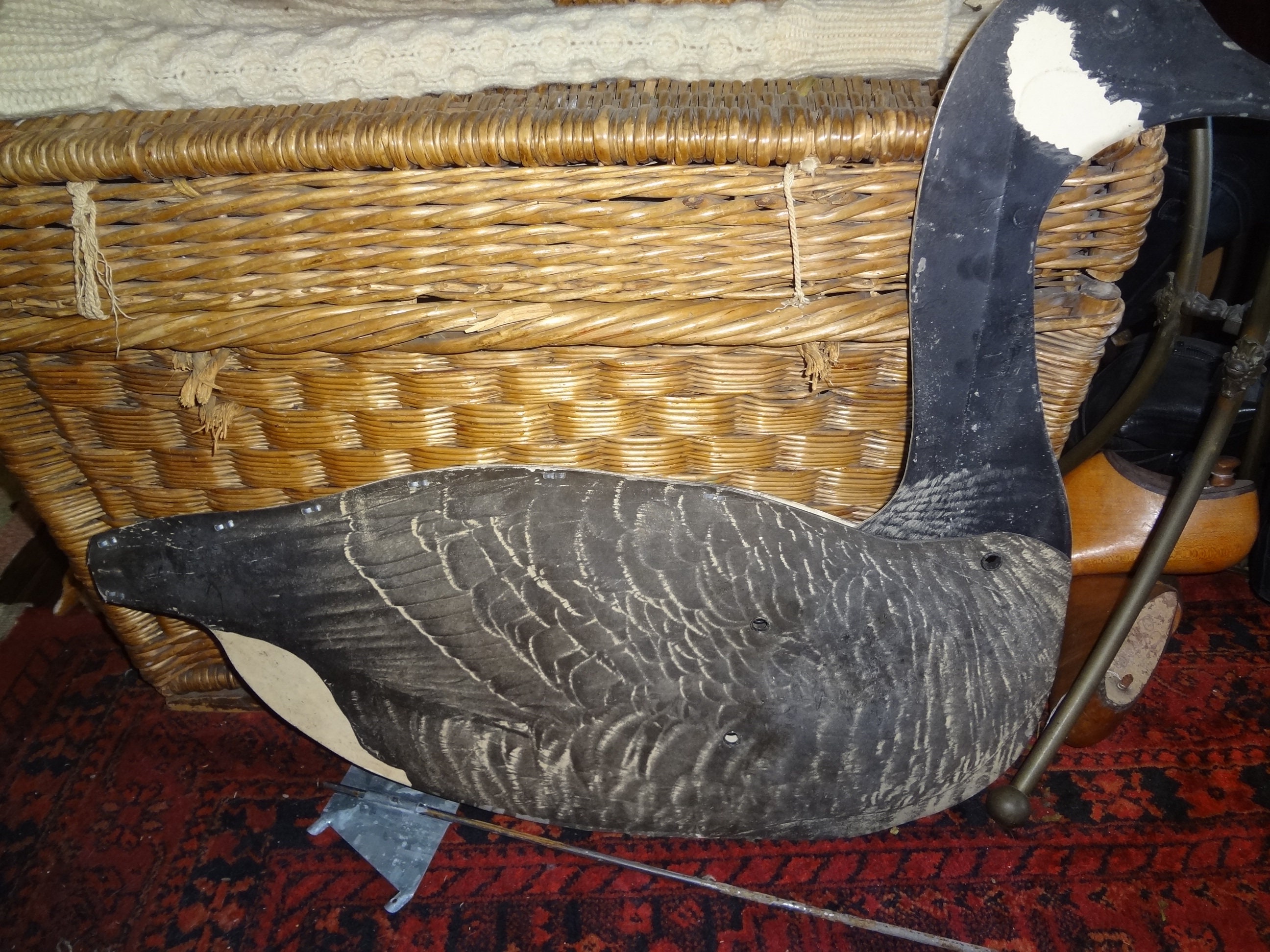 I LOVE GEESE! Barn Find Waxed Cardboard Goose Decoy With Metal Stand ...