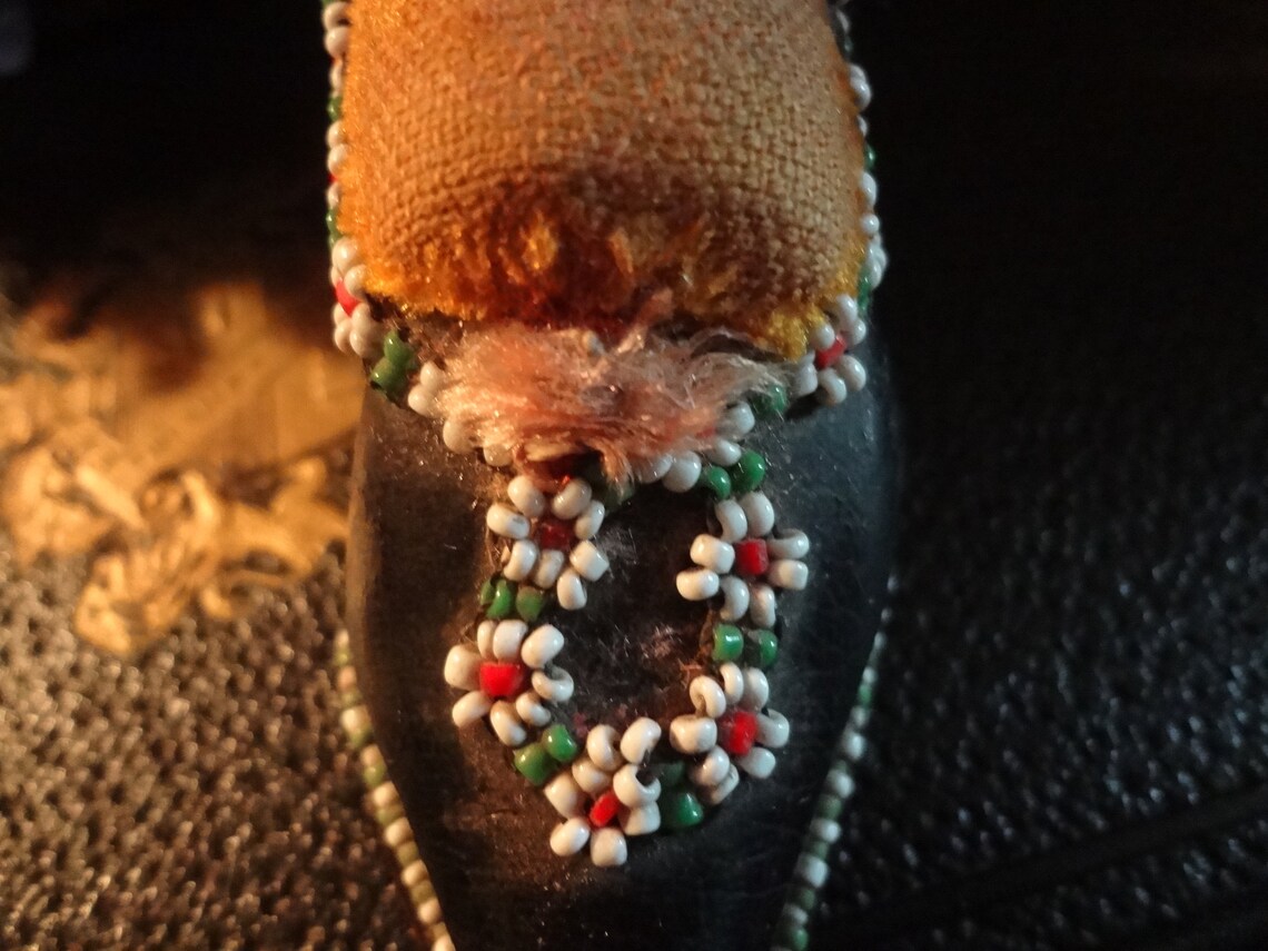 Victorian Hand Made Folk Art Leather Shoe Pin Cushion - Etsy