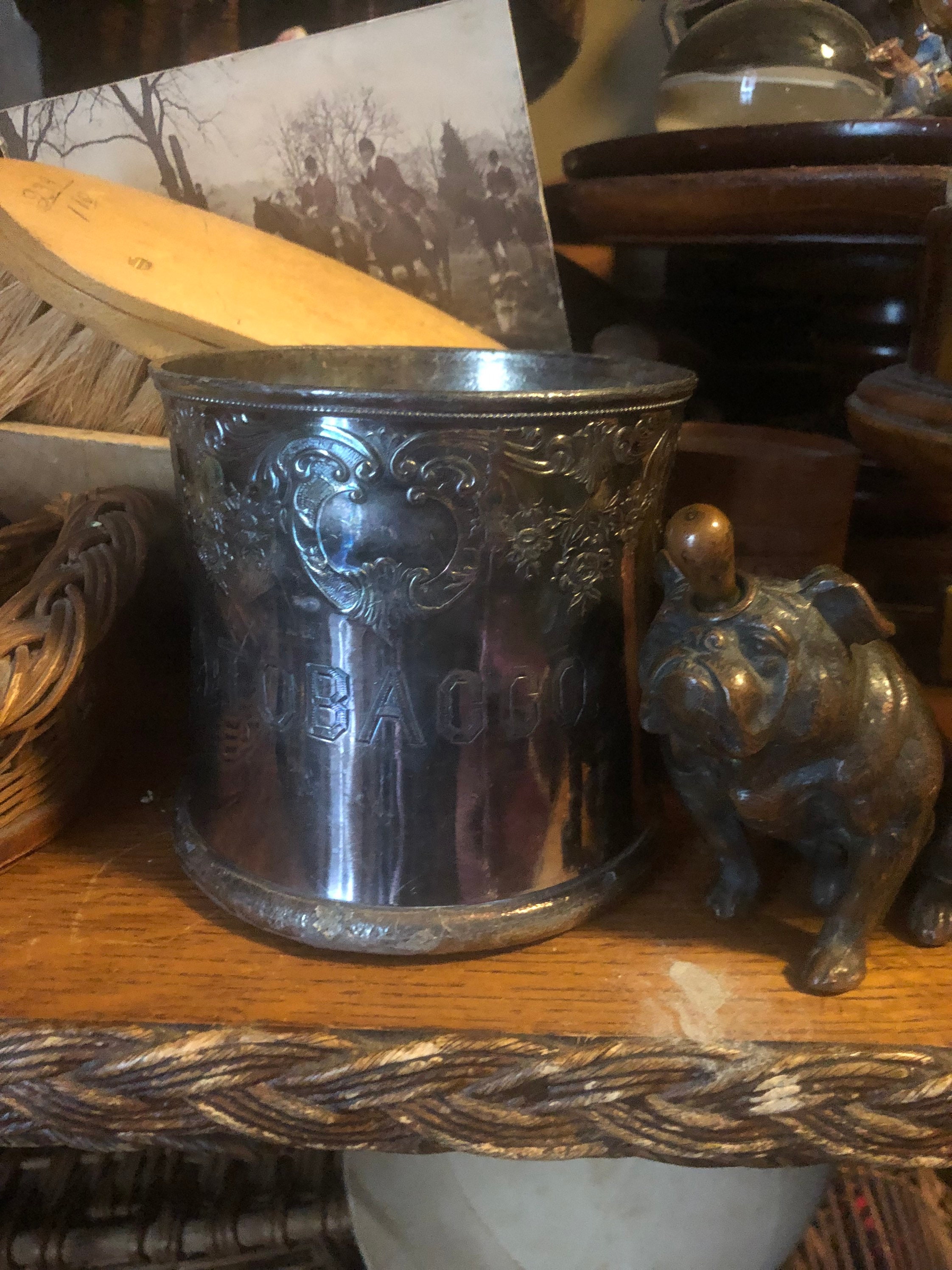 Fabulous Chippy Silver Plate Tobacco Containerthe Barbour Silver ...