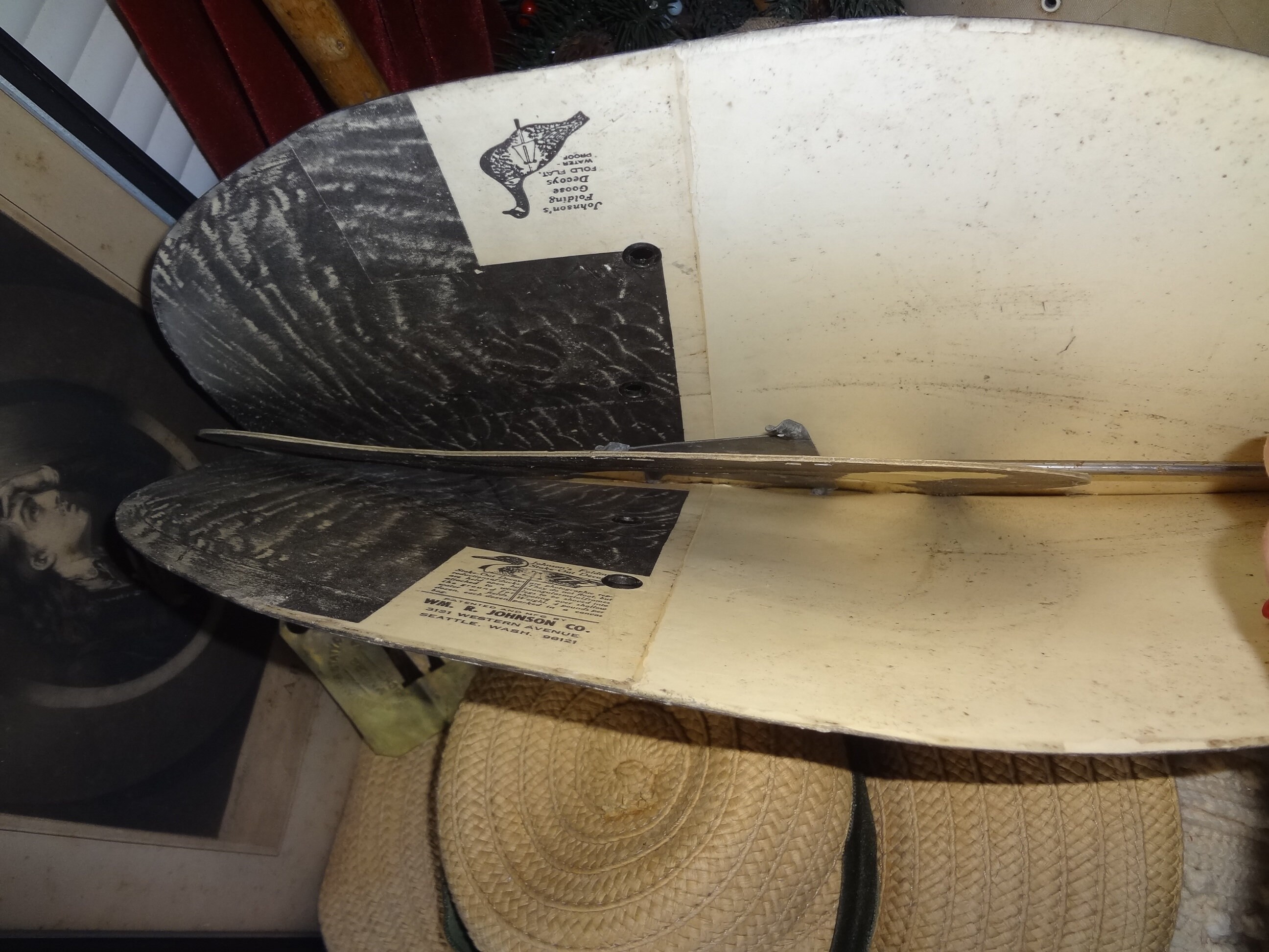 I LOVE GEESE! Barn Find Waxed Cardboard Goose Decoy With Metal Stand ...