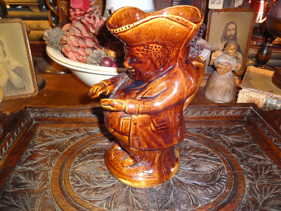 Rockingham Toby the Snuff Taker Glazed Wares Colonial Man Pitcher - Etsy