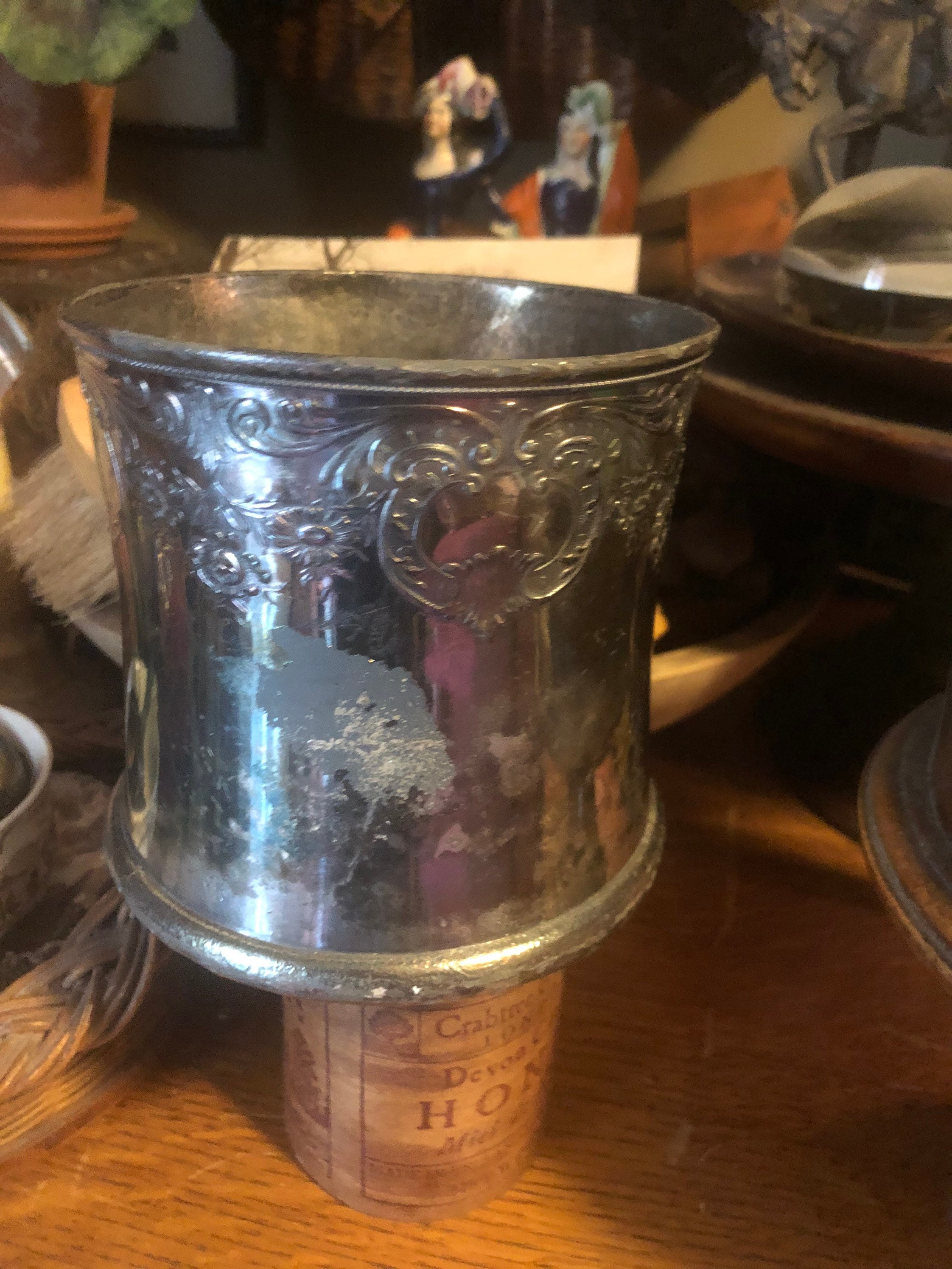 Fabulous Chippy Silver Plate Tobacco Containerthe Barbour - Etsy