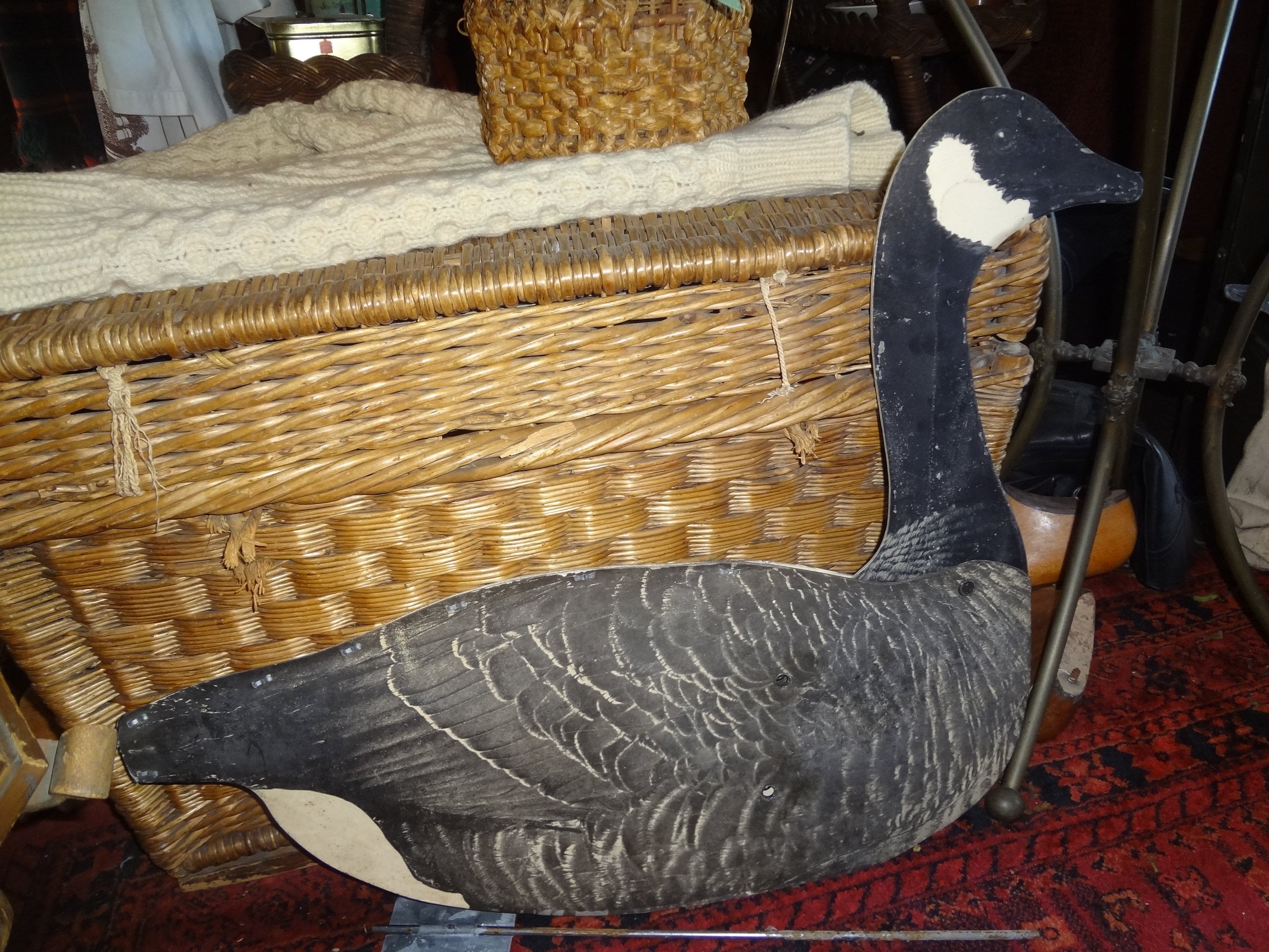 I LOVE GEESE! Barn Find Waxed Cardboard Goose Decoy With Metal Stand ...