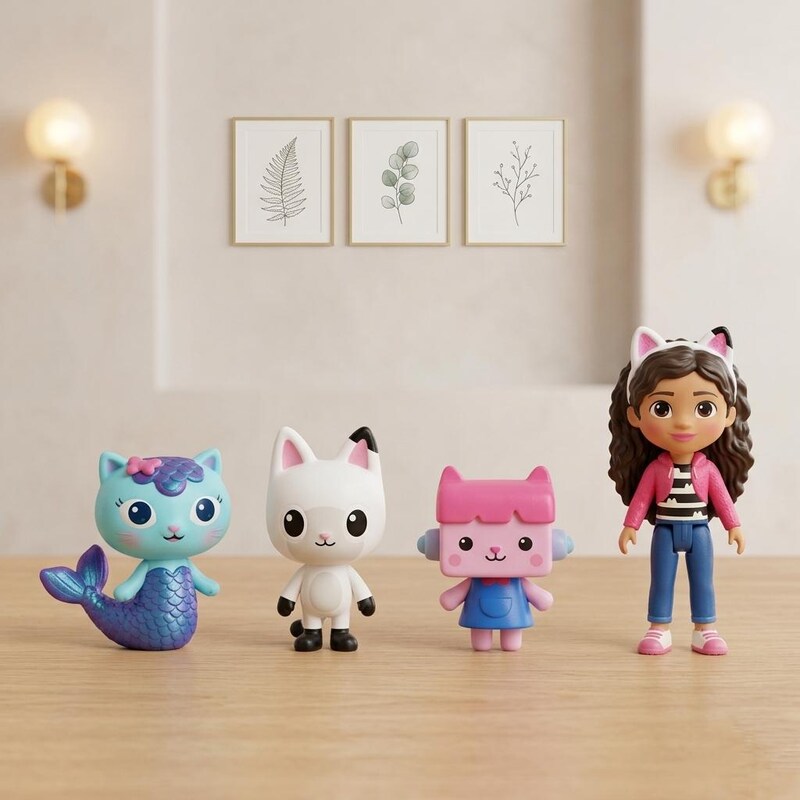 Cartoon Cat Figures - Etsy