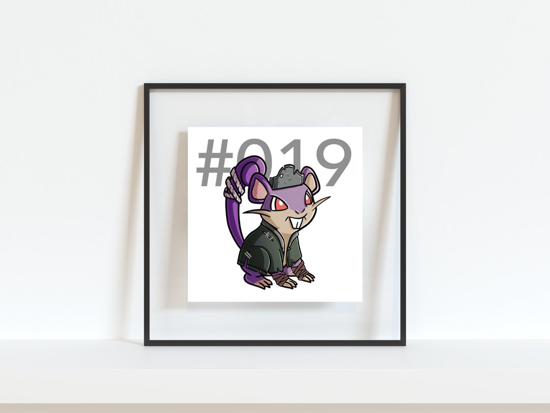Ratata Pokemon Pirate Gamer Art Print - Sea of Thieves Video Game Print ...