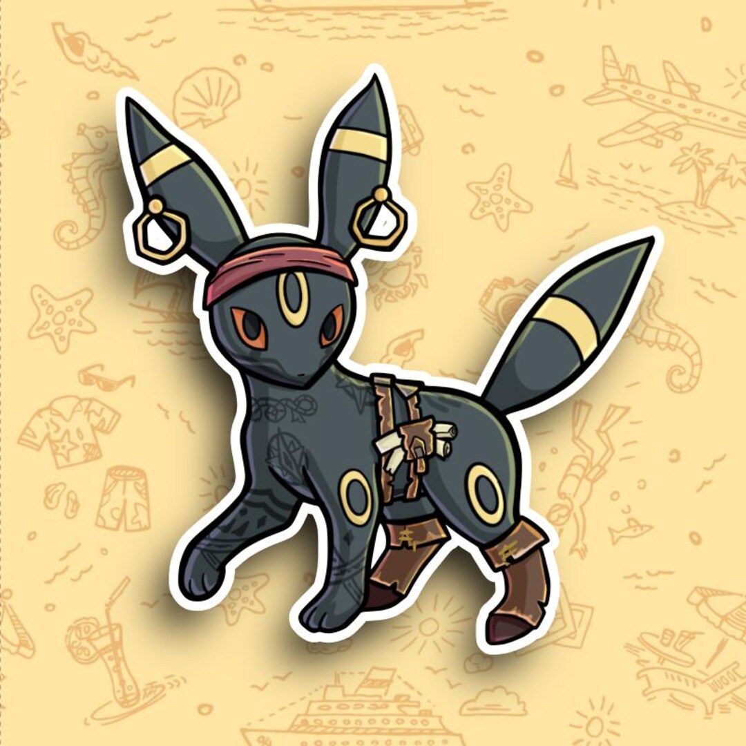 Umbreon Pirate Pokemon Vinyl Sticker - Etsy