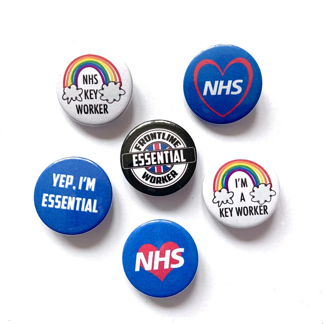 NHS Key Worker Thank You Gift Button Badge - Etsy UK