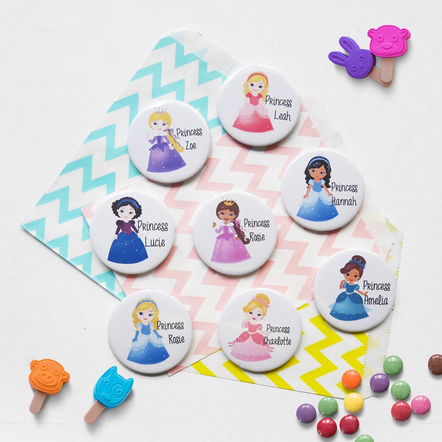 Personalised Princess Birthday Badge Princess Birthday | Etsy