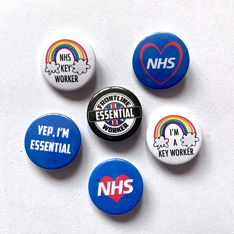 NHS Key Worker Thank You Gift Button Badge | Etsy