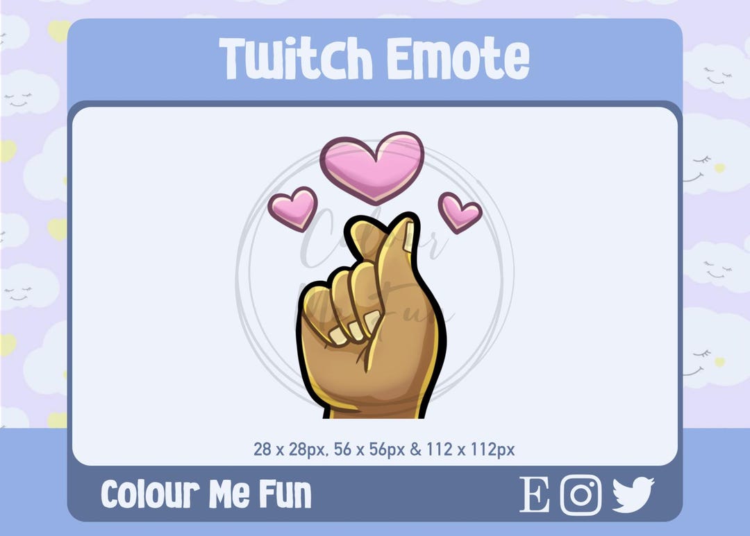 Kawaii Korean Heart Love Twitch Emote – Instant Download - Etsy
