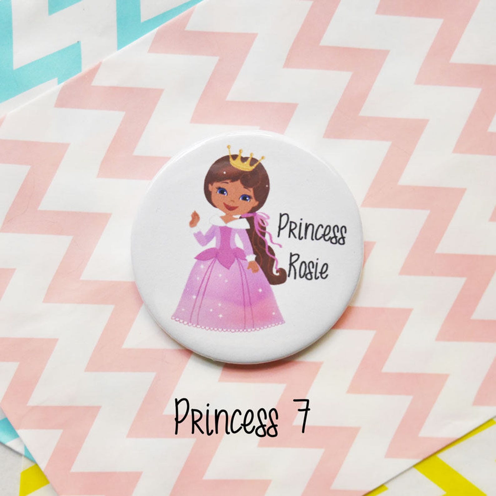 Personalised Princess Birthday Badge Princess Birthday - Etsy