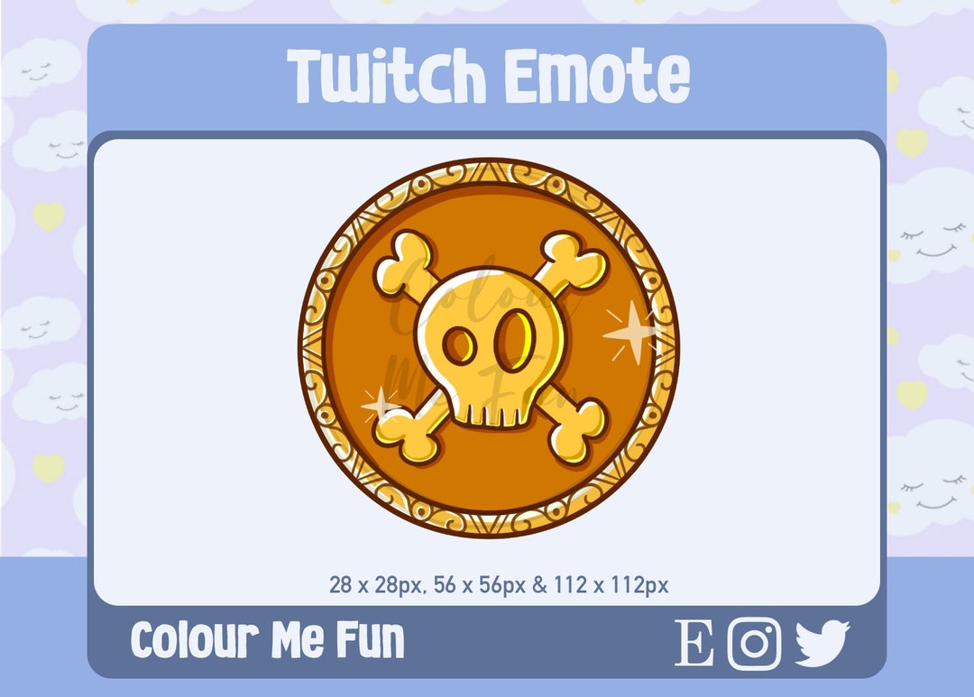 Gold Pirate Coin Twitch Emote - Twitch Emotes - Discord Emotes ...