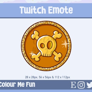 Gold Pirate Coin Twitch Emote - Twitch Emotes - Discord Emotes ...
