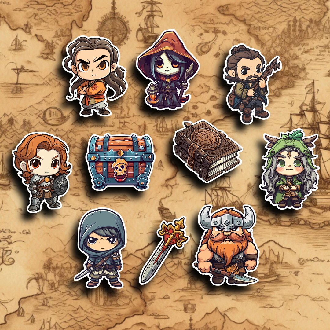 Dungeon Master Sticker Set Magic Stickers Dungeon Master Stickers - Etsy UK