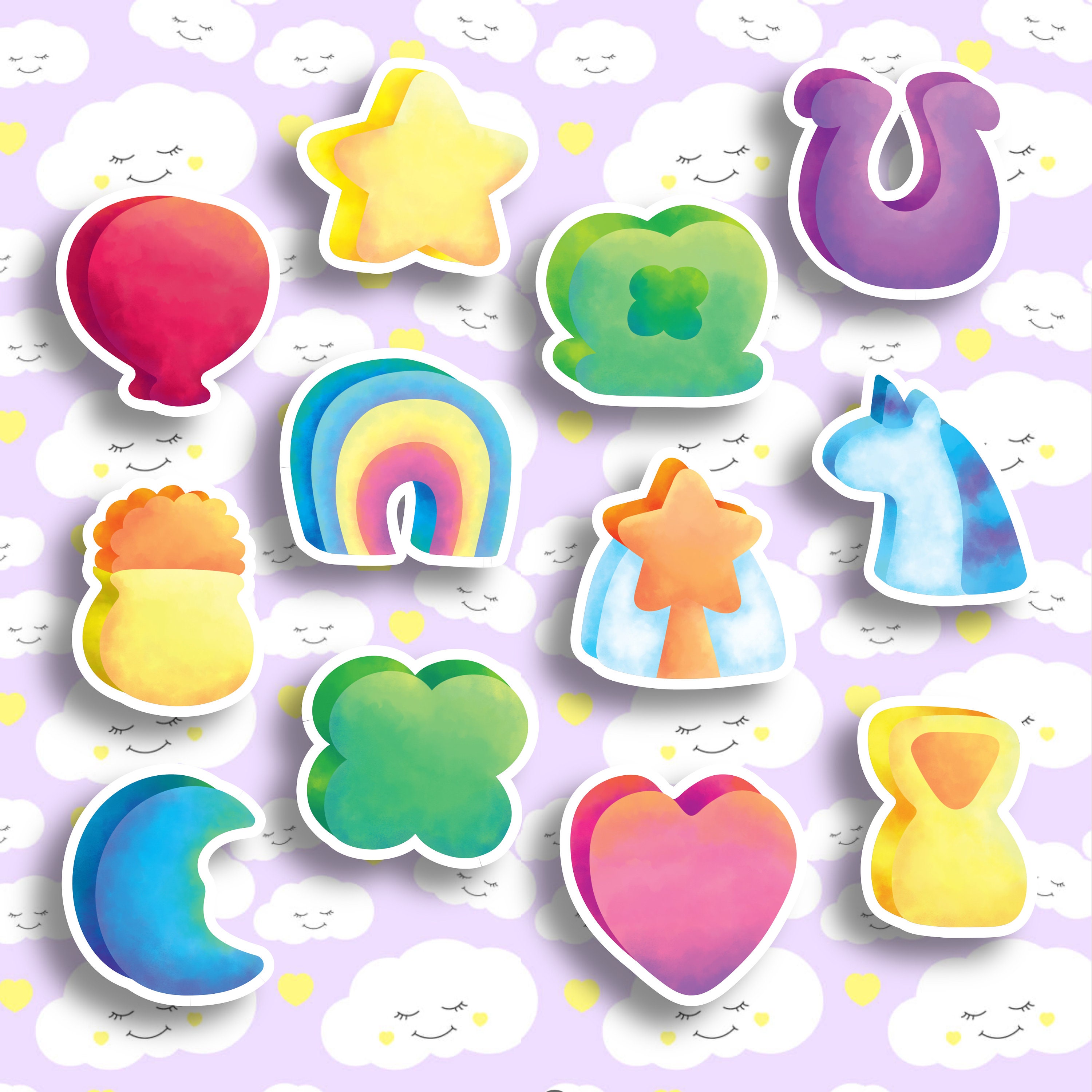Lucky Charm Sticker Set - Etsy