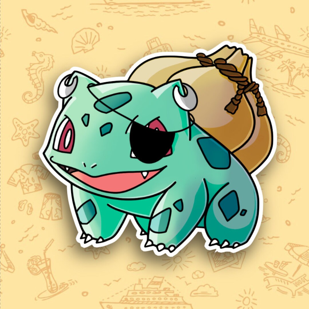 Bulbasaur Pirate Pokemon Vinyl Sticker - Etsy