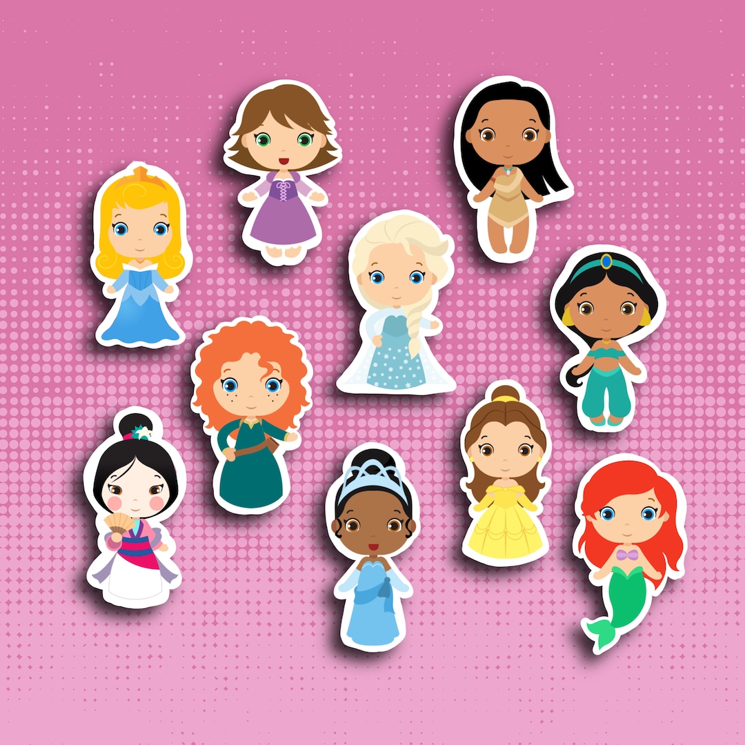 Kawaii Princess Sticker Set 2 Cute Princess Sticker Pack - Etsy
