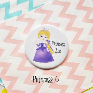 Personalised Princess Birthday Badge - Princess Birthday - Badge for ...