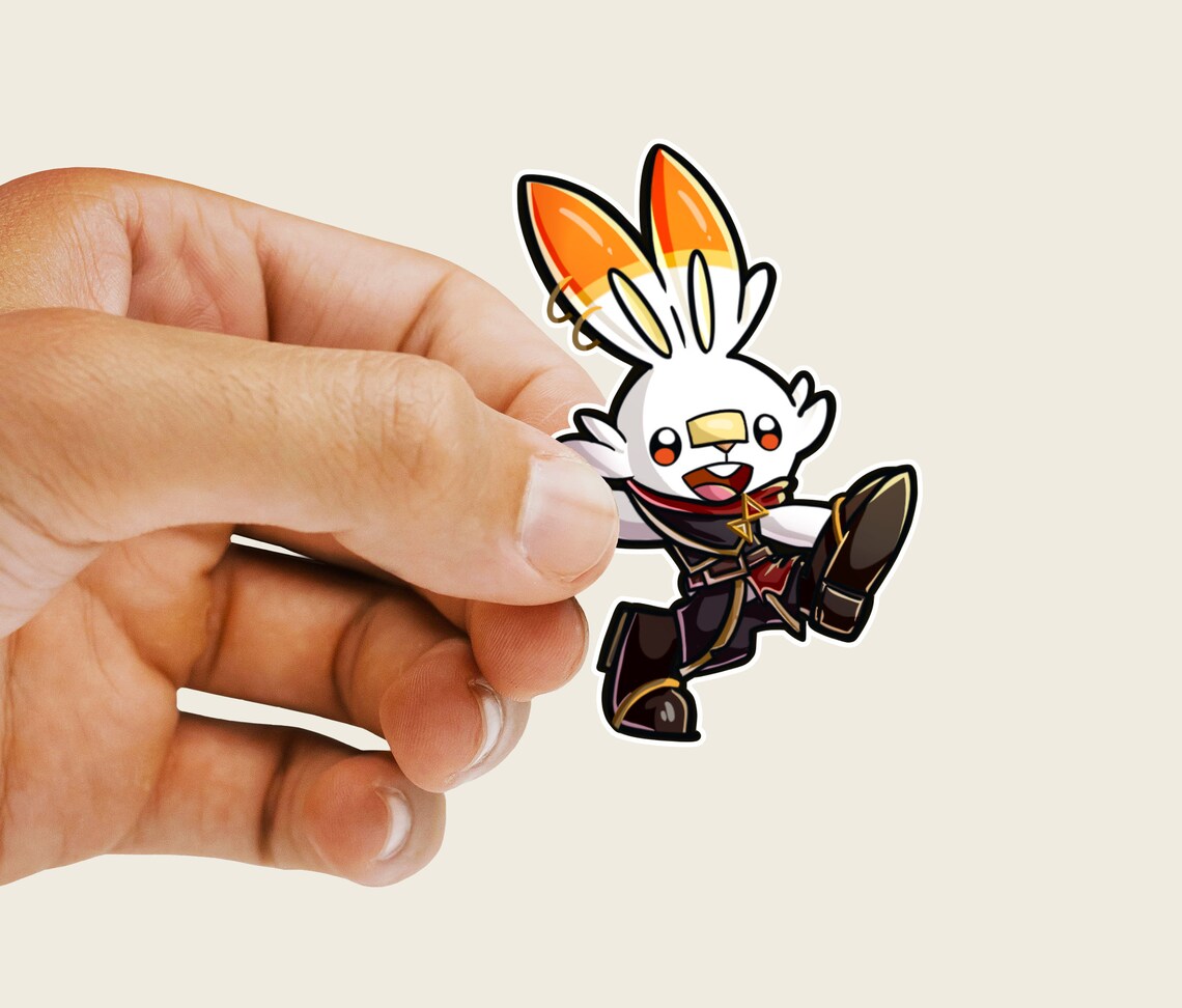 Scorbunny Pirate Pokemon Vinyl Sticker - Etsy
