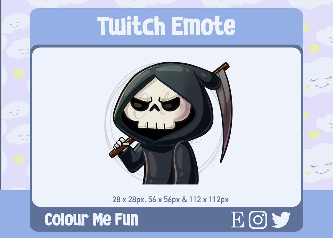 Grumpy Grim Reaper Twitch Emote | Digital Download - Etsy