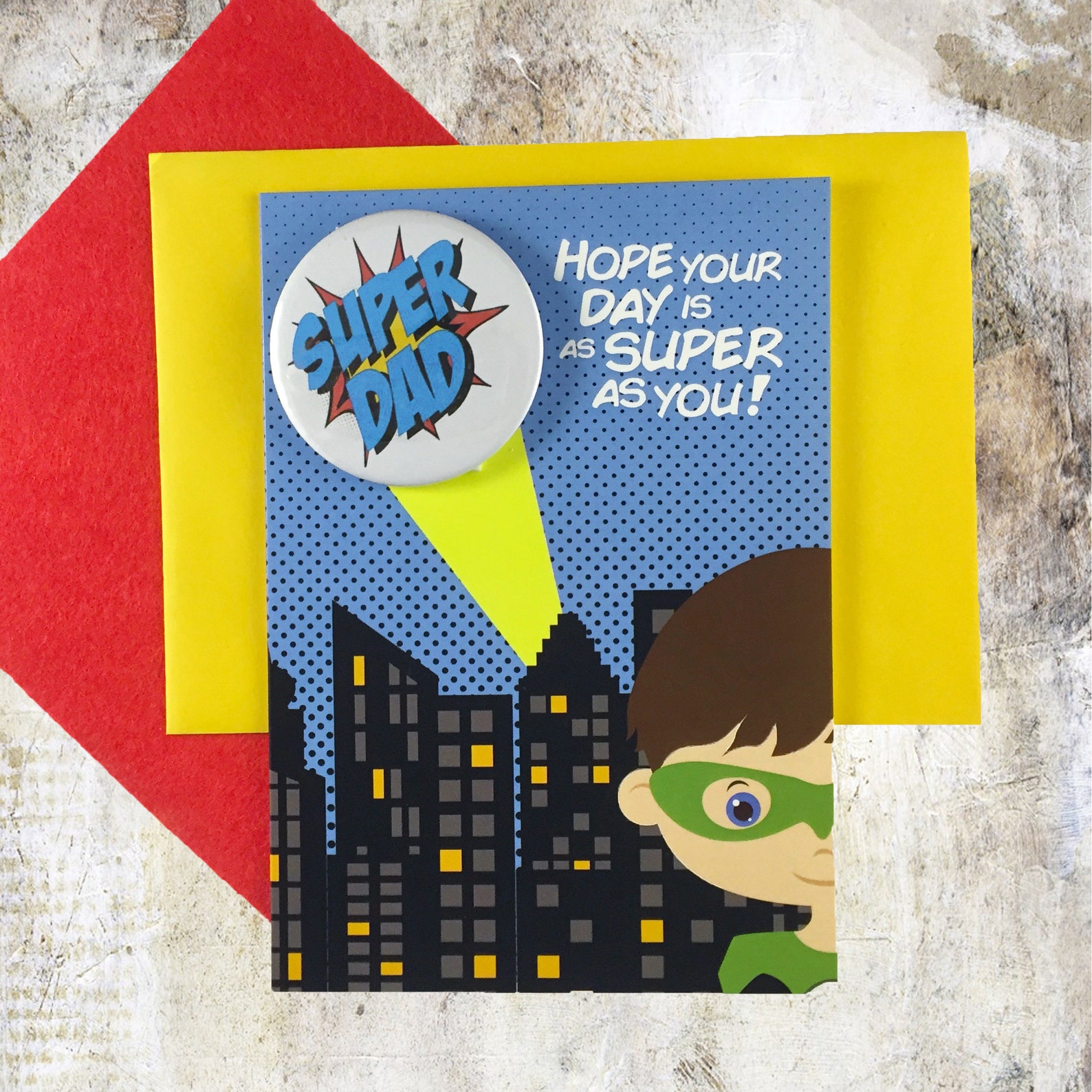 Father's Day Card Card for Dad Superhero Card Dad - Etsy