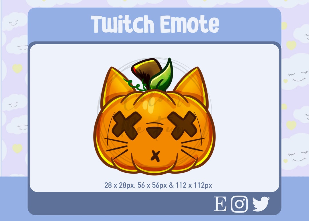 Pumpkin Cat Dead Twitch Emote Cute Twitch Emotes Discord Emotes ...