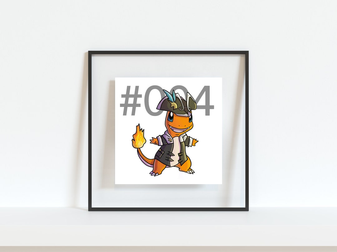 Charmander Pokemon Pirate Gamer Art Print Sea of Thieves Video Game ...