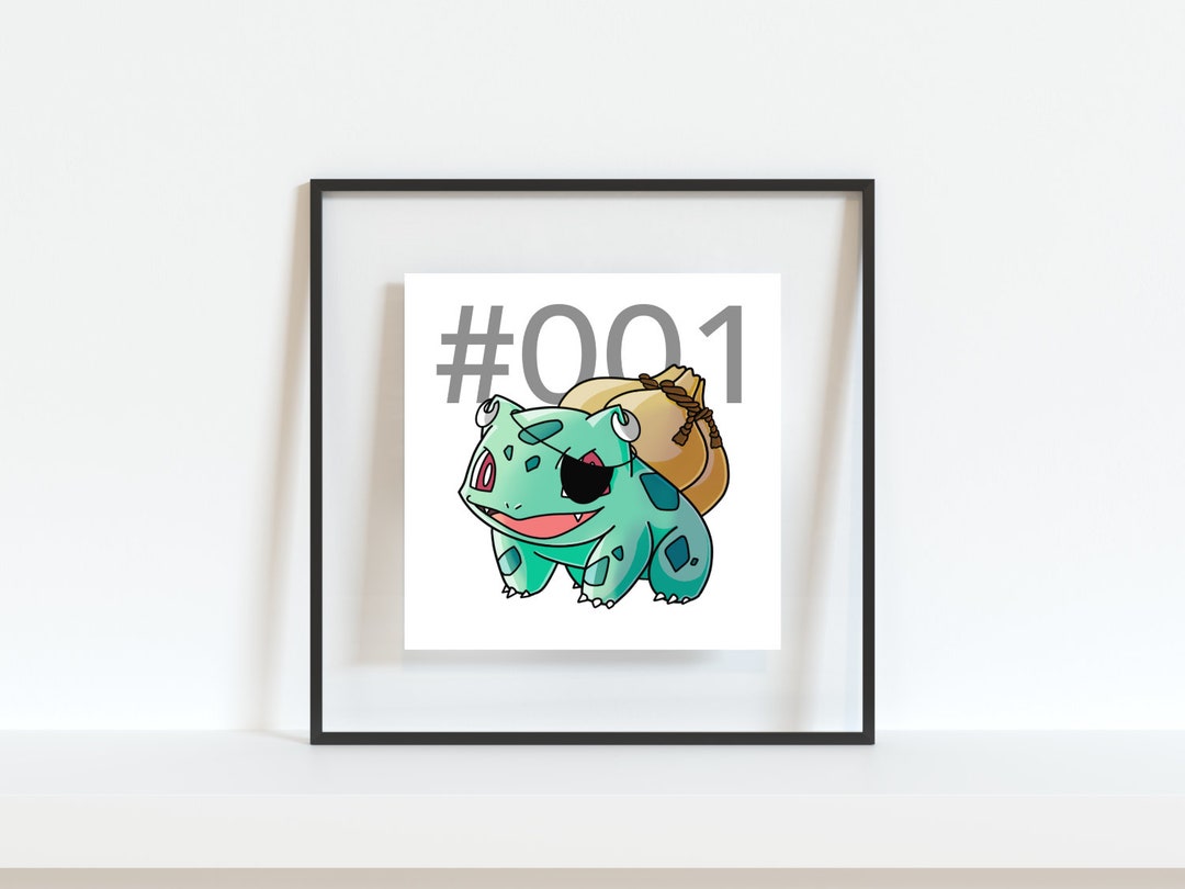 Pirate Bulbasaur Art Print – Pokemon Sea of Thieves Gamer Decor (6x6 ...
